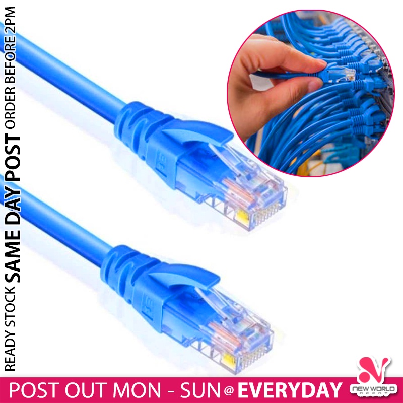 𝗦𝗧𝗥𝗢𝗡𝗚 𝗢𝗨𝗧𝗣𝗨𝗧 》3M ~ 30M CAT 6E RJ45 Lan Cable Network Cable Gigabit ...