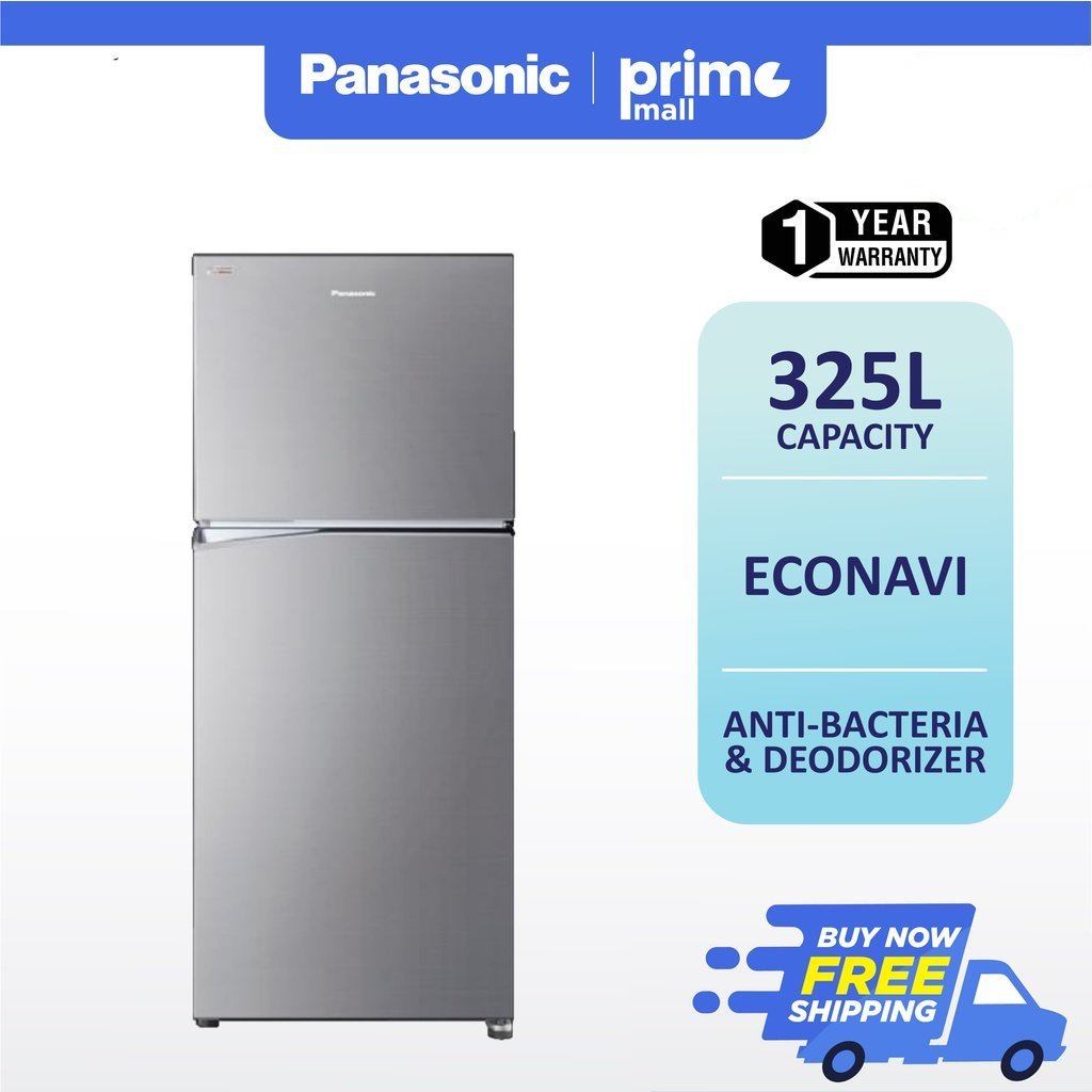 Panasonic Refrigerator 4 Stars Inverter Econavi 2 Door Freezer 306l