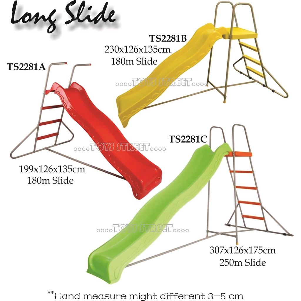 TOYS STREET (TS2281) Steel Long Slide Gelongsor Besi Nursery ...