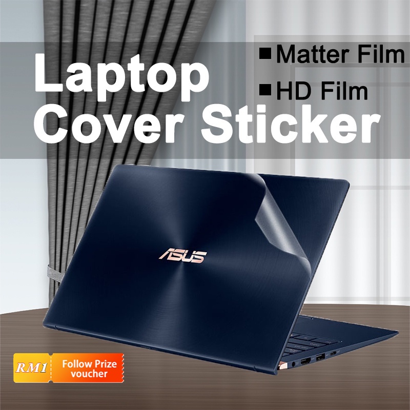 Laptop Sticker Universal Transparent Matte Crystal Clear Skin Cover Any ...