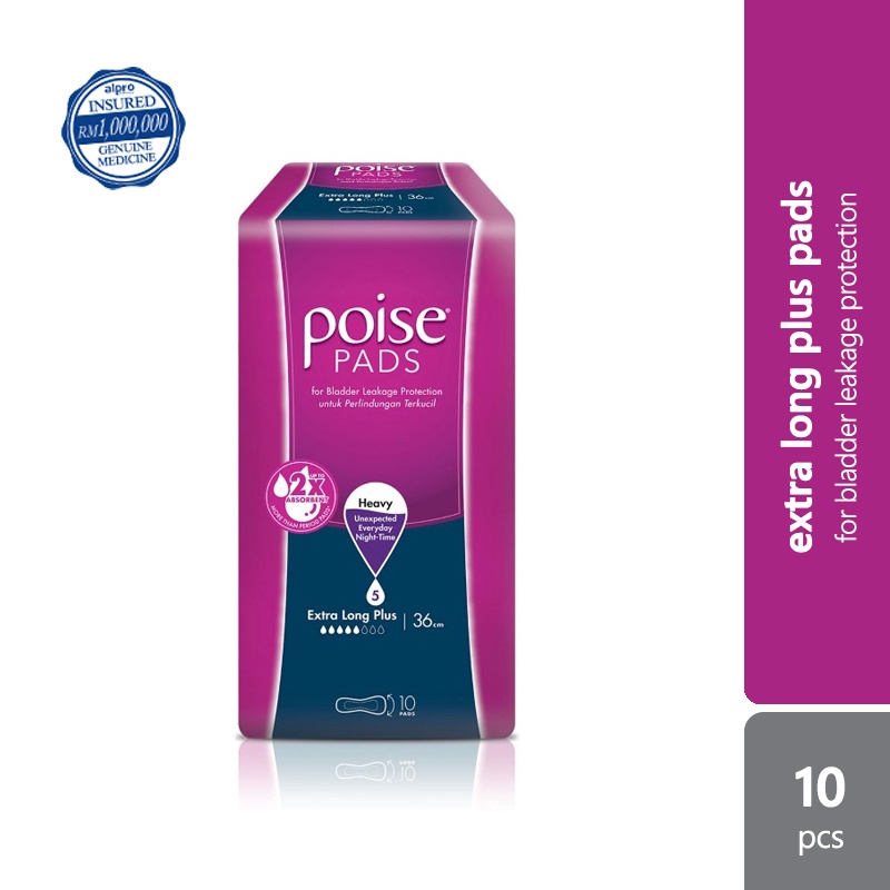 Poise Pads Extra Long Plus 10s | Shopee Malaysia