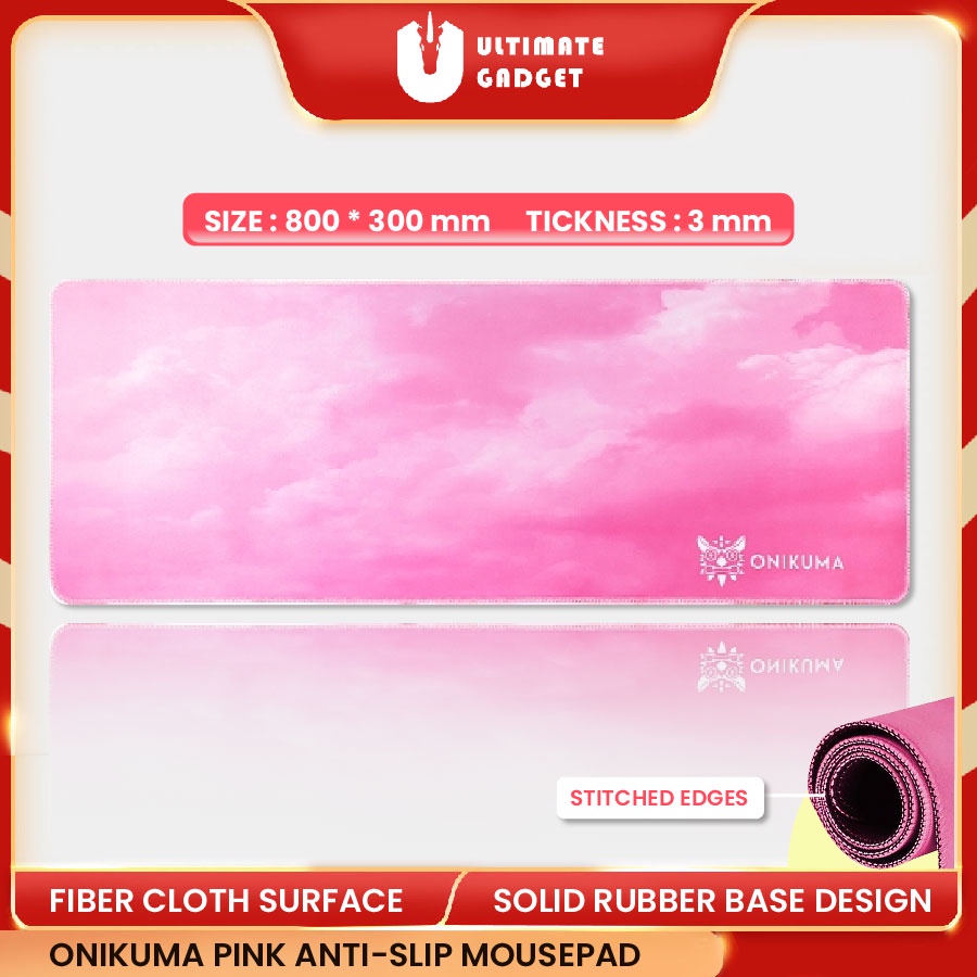 ONIKUMA | Gaming Mouse Pad, 31.5 Inch Large Pink Mouse Pad with Durable ...