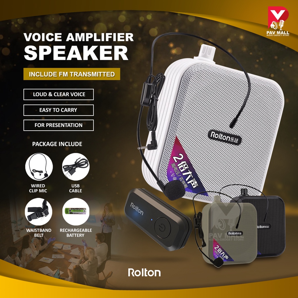 Rolton K600 Wireless Speaker Microphone | Voice Amplifier Spiker ...