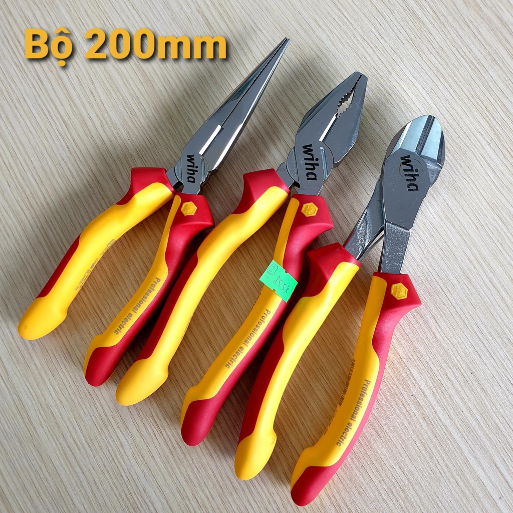 Combo 3 Wiha 200V Genuine 1000v Insulated Handle Pliers (26727 +26711 ...