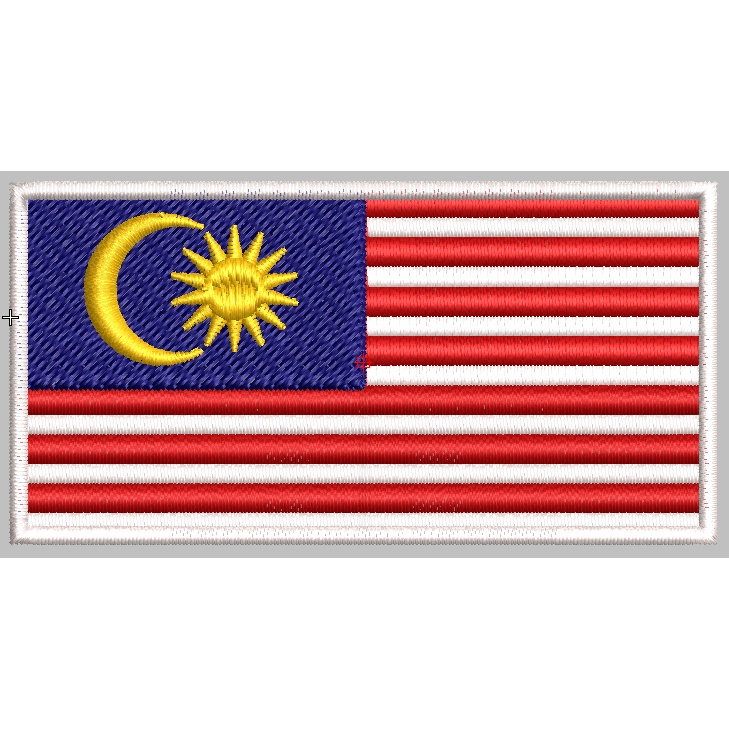 BENDERA MALAYSIA SULAM / EMBROIDERY ( PATCHES / IRON ON / VELCRO ) | Shopee Malaysia