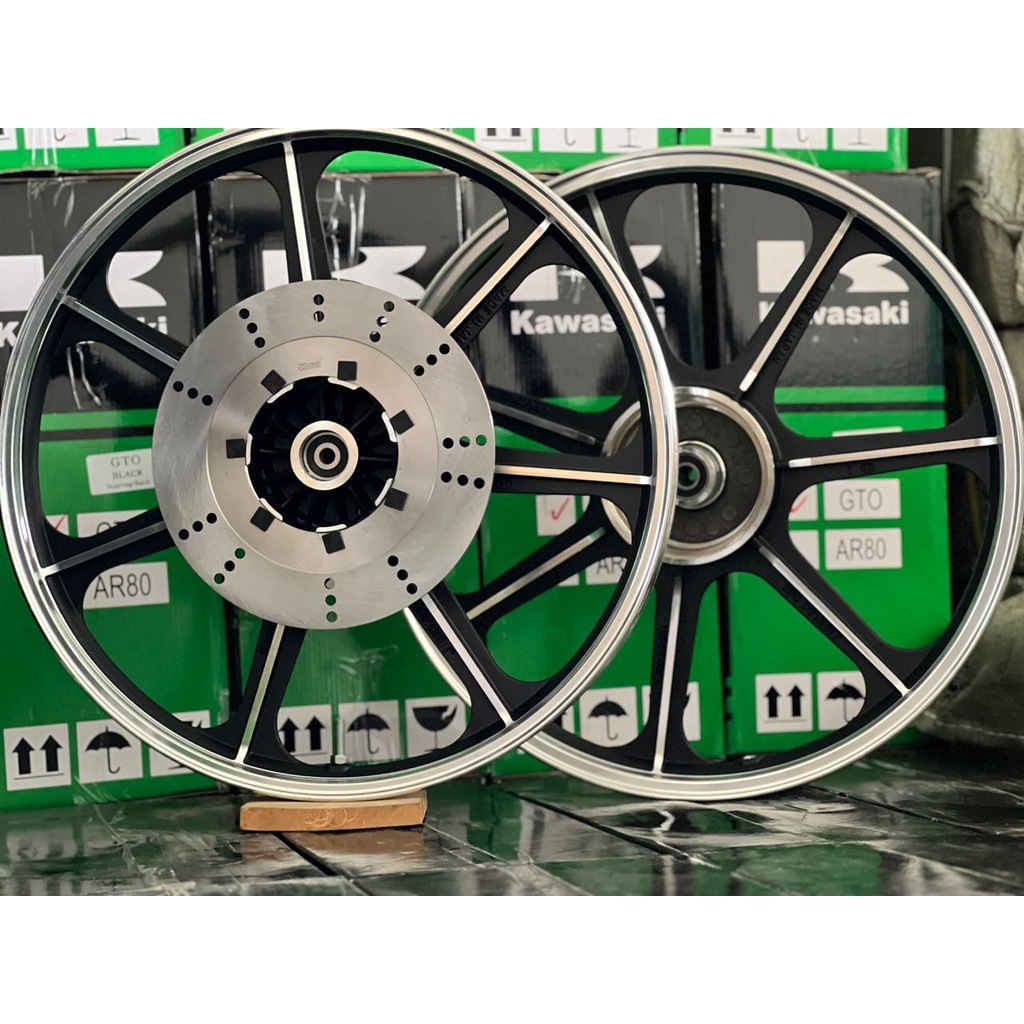 KAWASAKI GTO 7L / AR80 5L SPORT RIM WITH FRONT DISC COMP SET ORIGINAL ...