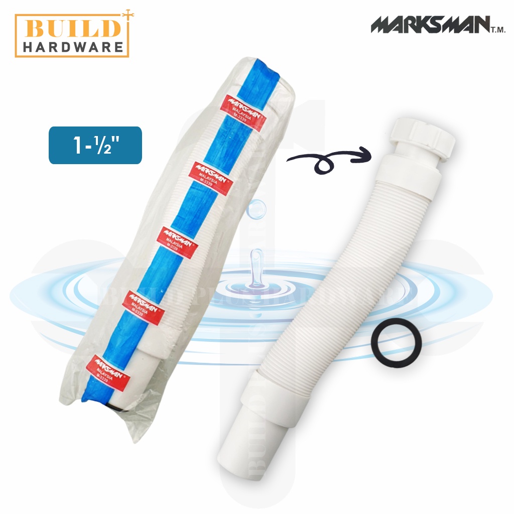 MARKSMAN Flexible Pipe PVC Uni Trap ( 1-1/4'',1-1/2'' ) 灵活性出水軟管 Kitchen ...
