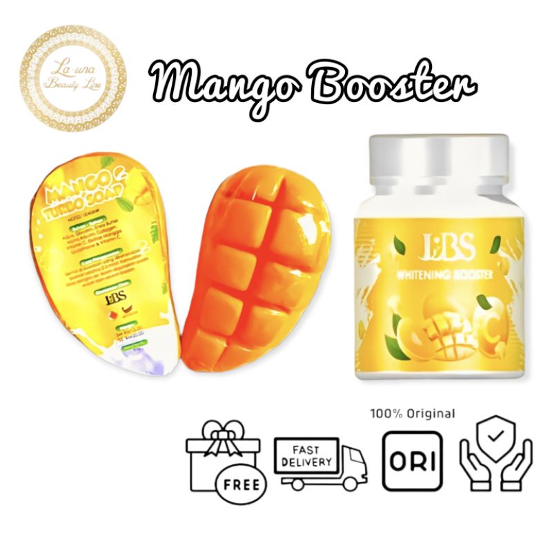 🎁 FREE GIFT ASAM 🎁 LBS MANGO WHITENING BOOSTER BEAUTY SUPPLEMENT ...