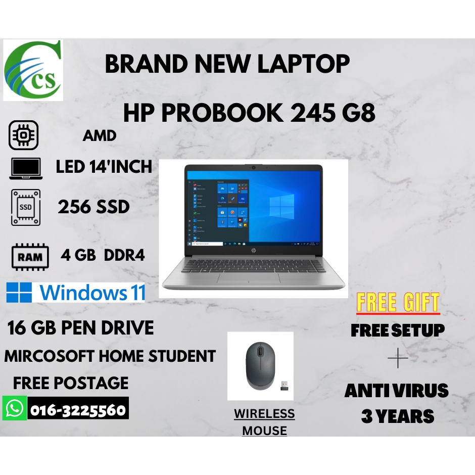 HP PROBOOK 245 G8 BRAND NEW LAPTOP | Shopee Malaysia