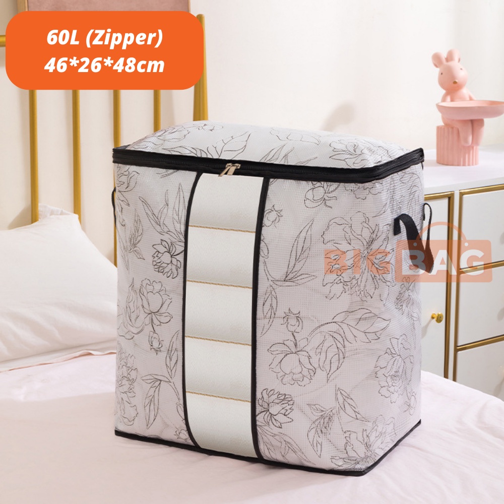 BIG BAG Clothes Storage Bag With Zipper Beg Toto Comforter Bag Blanket ...