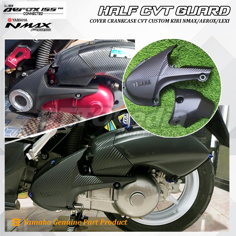 Cover Tutup Bak CVT Left Yamaha NMAX/Aerox Racing Look Custom Original ...