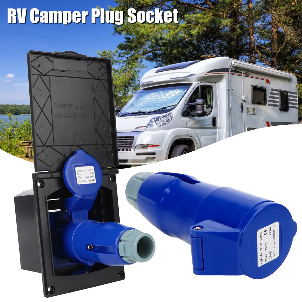 220V-240V 16A External Flush Hook Up Power Outlet Waterproof Plug ...