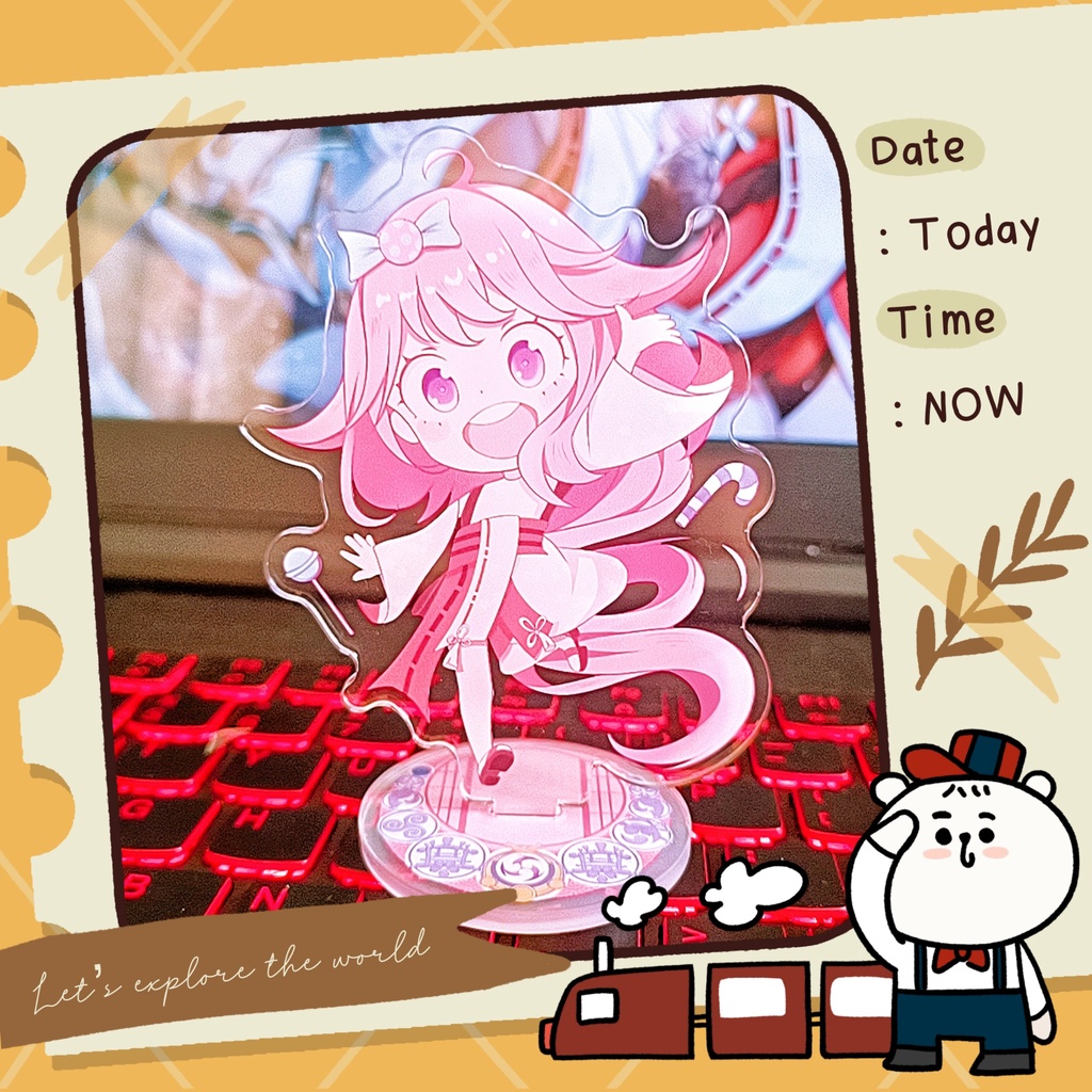 Yae Miko chibi game Genshin Impact mini standee model | Shopee Malaysia