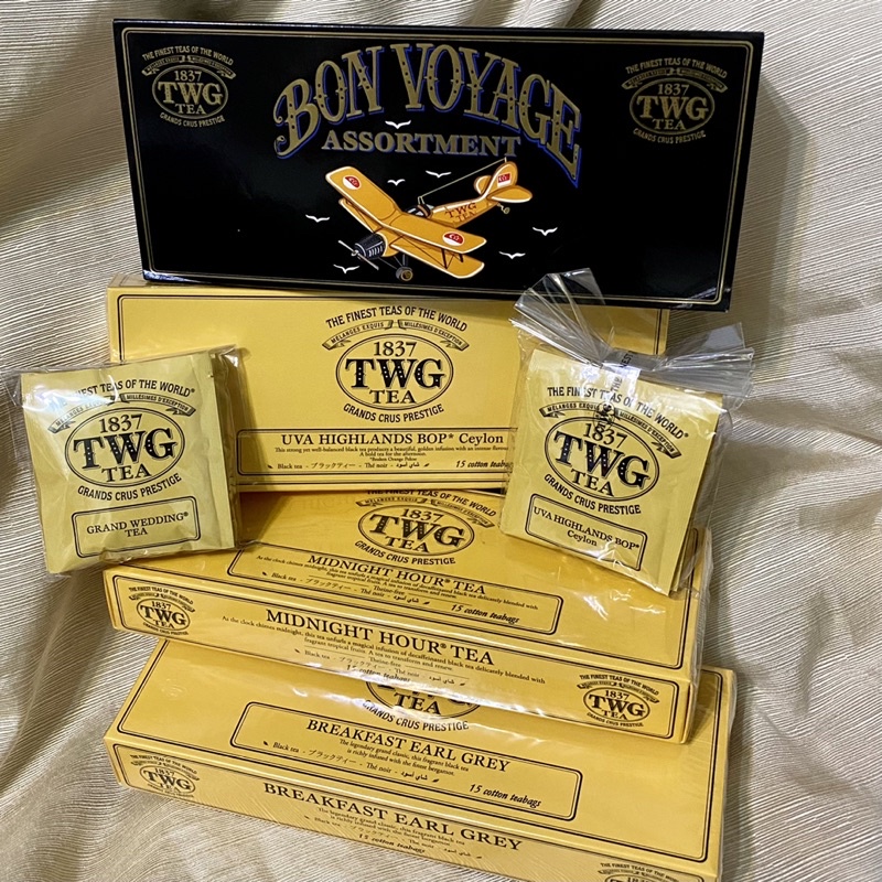 TWG Tea Bags Handmade Pure Cotton 15 Bags/Box Earl Grey 1837 Black ...