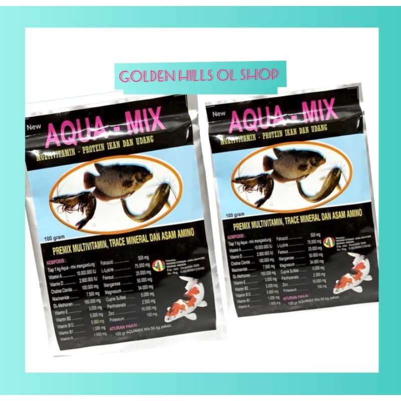 Aquamix 100gr xMultivitamin - fish and shrimp proteinPremix ...
