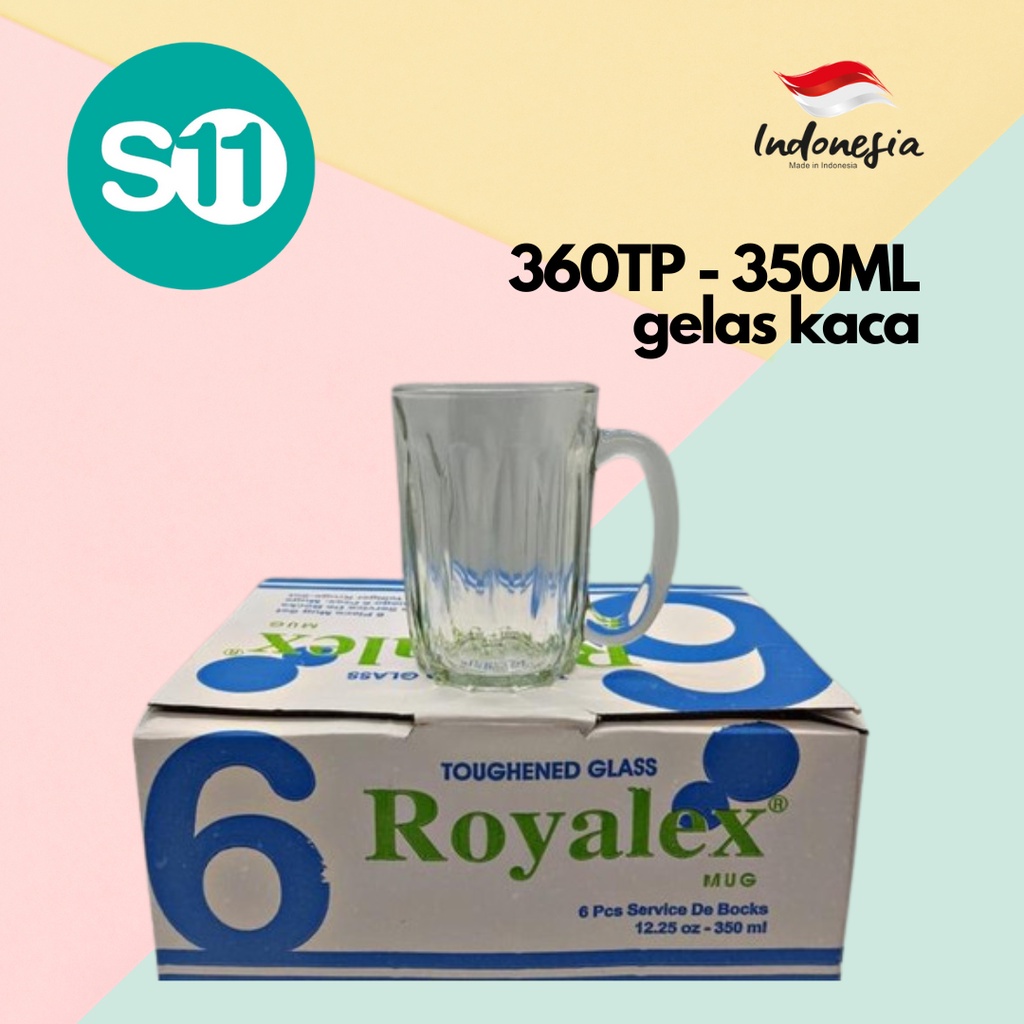 Royalex Mug FM360 - 350ml Gelas Kaca Royalex Mug 350ML (6Biji) Gelas ...