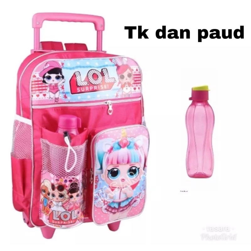 Girls Push Suitcase Wheeled Trolley School Backpack LOL Unicor Pony Bts ...