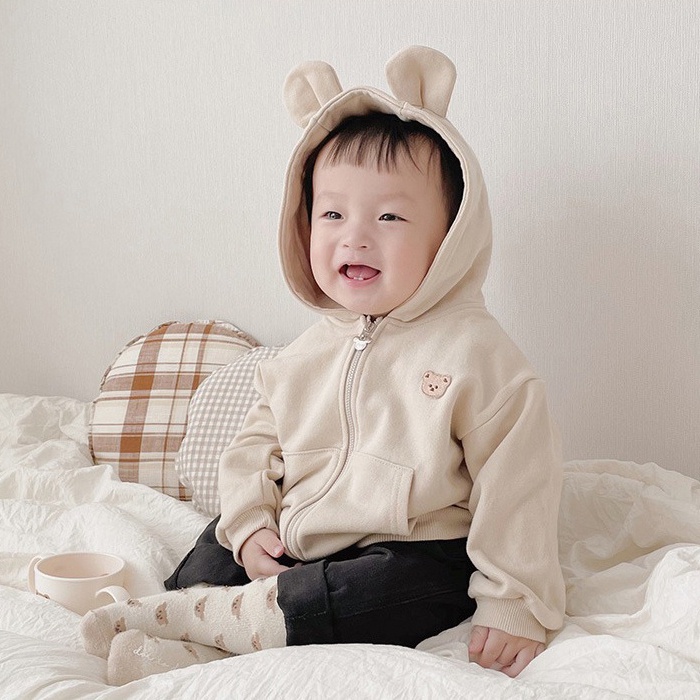 Spring Autumn Winter Male Female Baby Jacket Cute Embroidered Infant ...