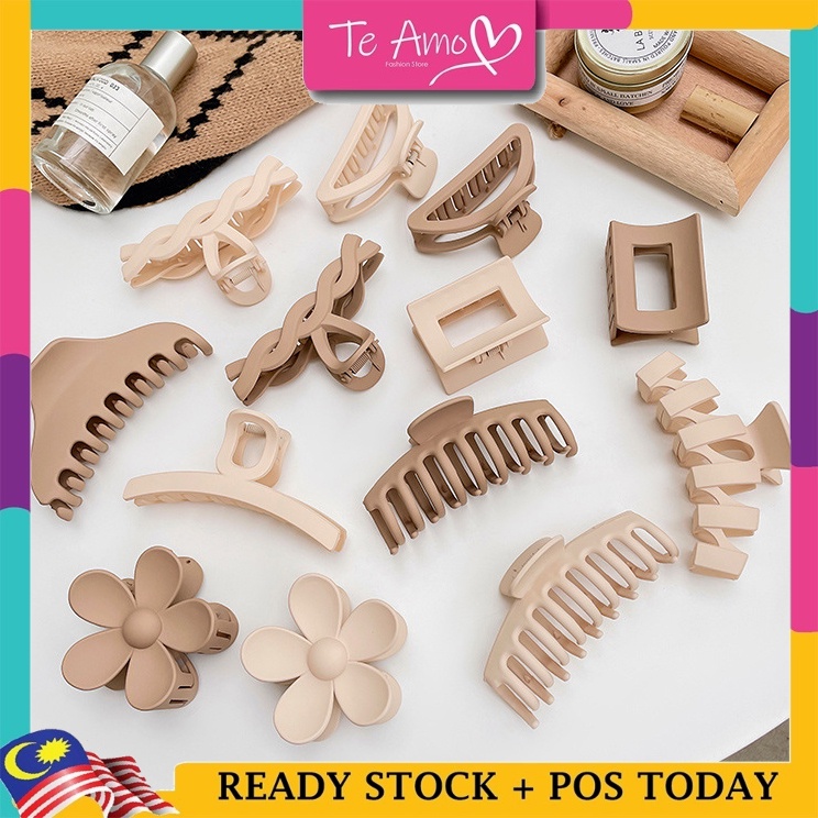 Solid Cute Hair Clips Women Girls Large Klip Rambut Wanita Perempuan ...