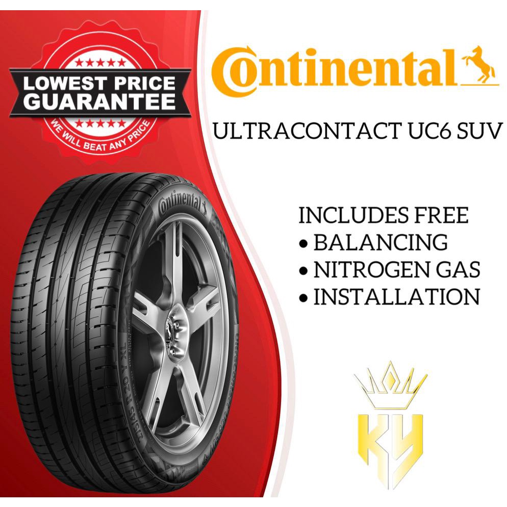 CONTINENTAL ULTRACONTACT 6 UC6 SUV 15 16 17 18 19 20 INCH TYRE (FREE INSTALLATION & DELIVERY ...