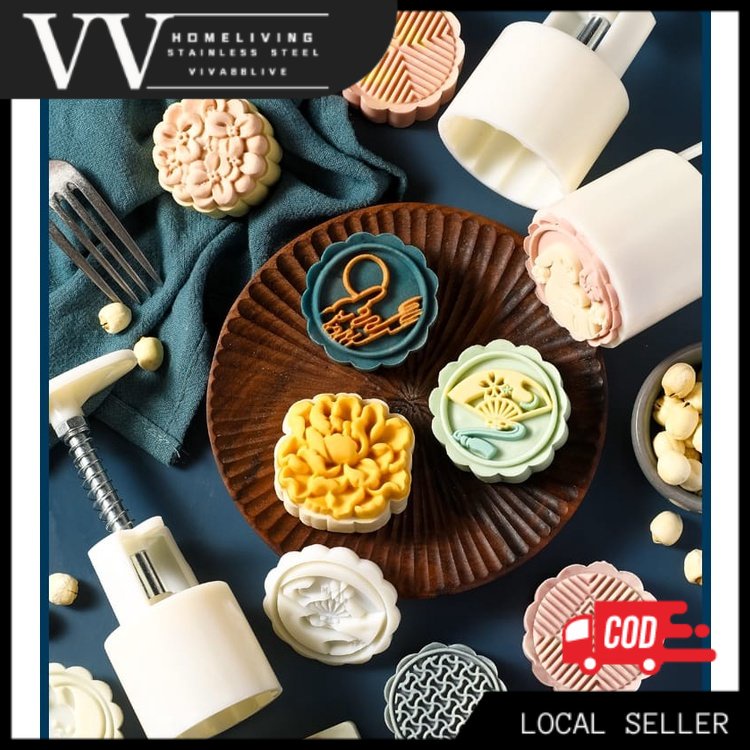 New Design Handpress Mooncake Mould Mooncake Mold Acuan Kuih Bentuk ...