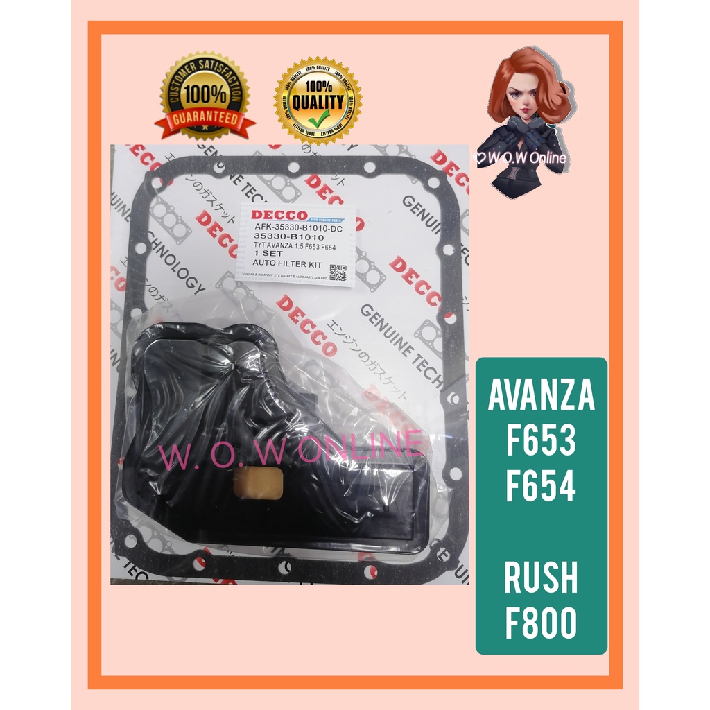 AUTO FILTER TOYOTA AVANZA F653 F654 NEW RUSH F850 NEW GEAR BOX FILTER ...