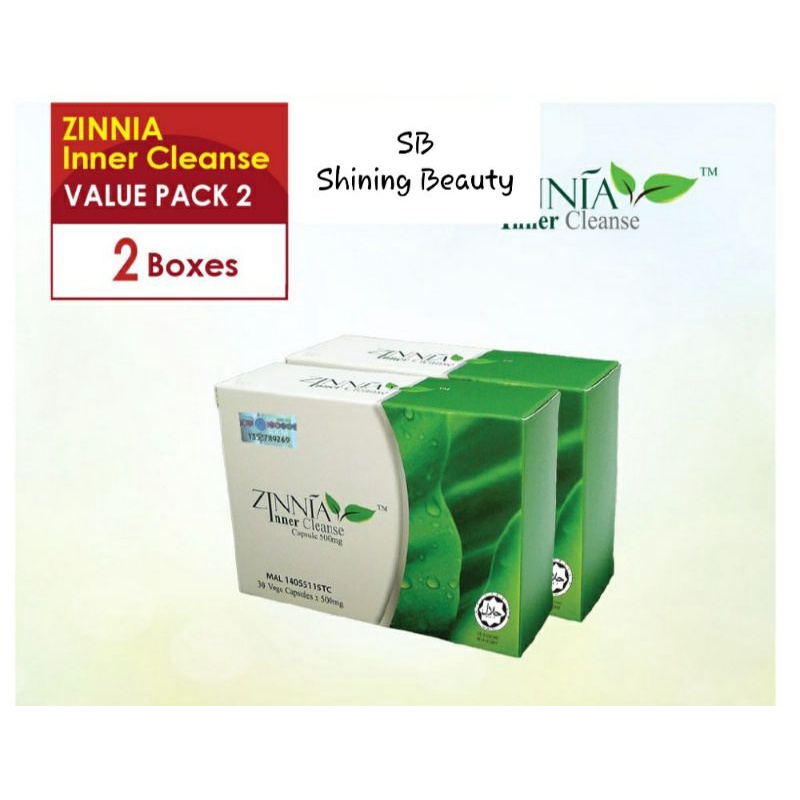 [ VTOX ] ZINNIA Inner Cleanse (30 Caps x 2 Box )( Exp : 11 / 2027 ...