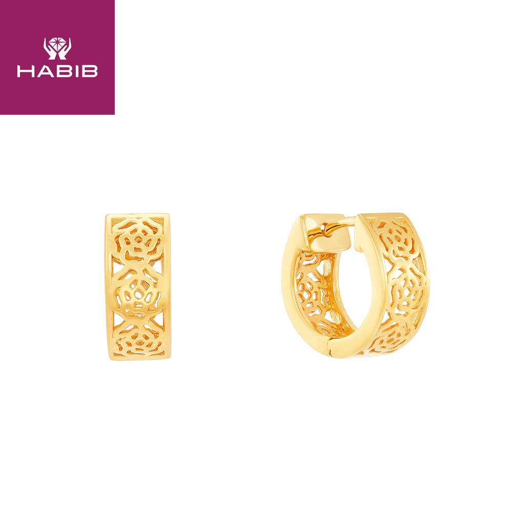 HABIB 916/22K Yellow Gold Earring E0ADE1022 | Shopee Malaysia