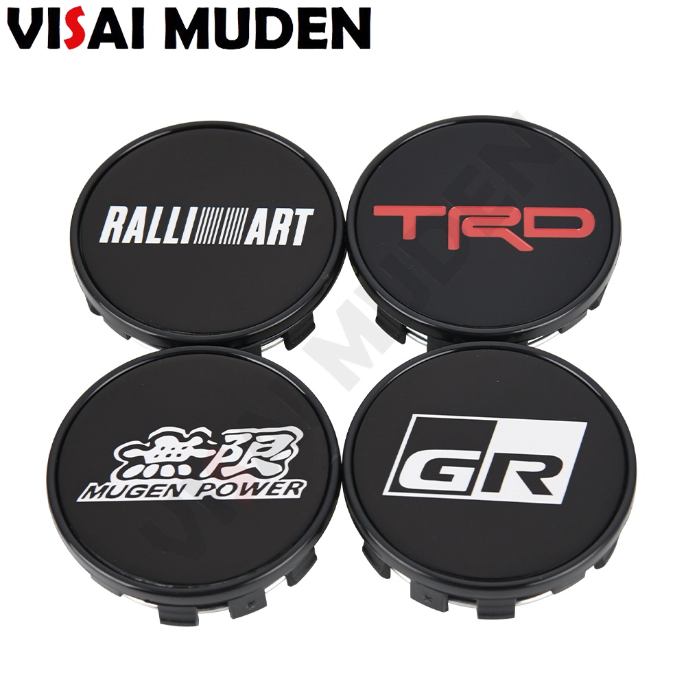 4PCS OD 54MM / ID 50MM Rim Cap GR TRD MUGEN SPOON SPORTS VTEC RALLIART ...