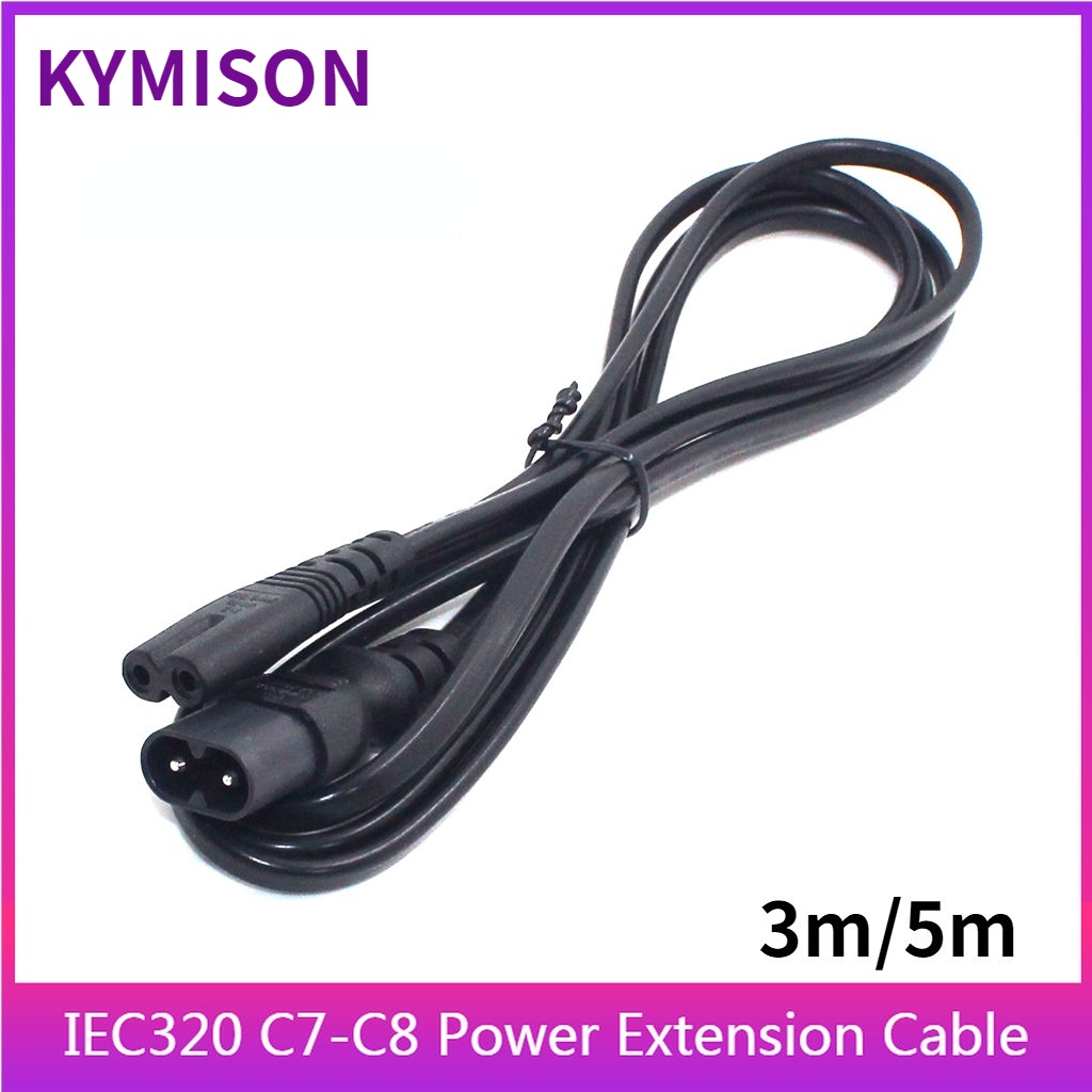 3 Meter / 5 Meter IEC320 C7 to C8 extension cords,C8-C7 IEC Jumper ...