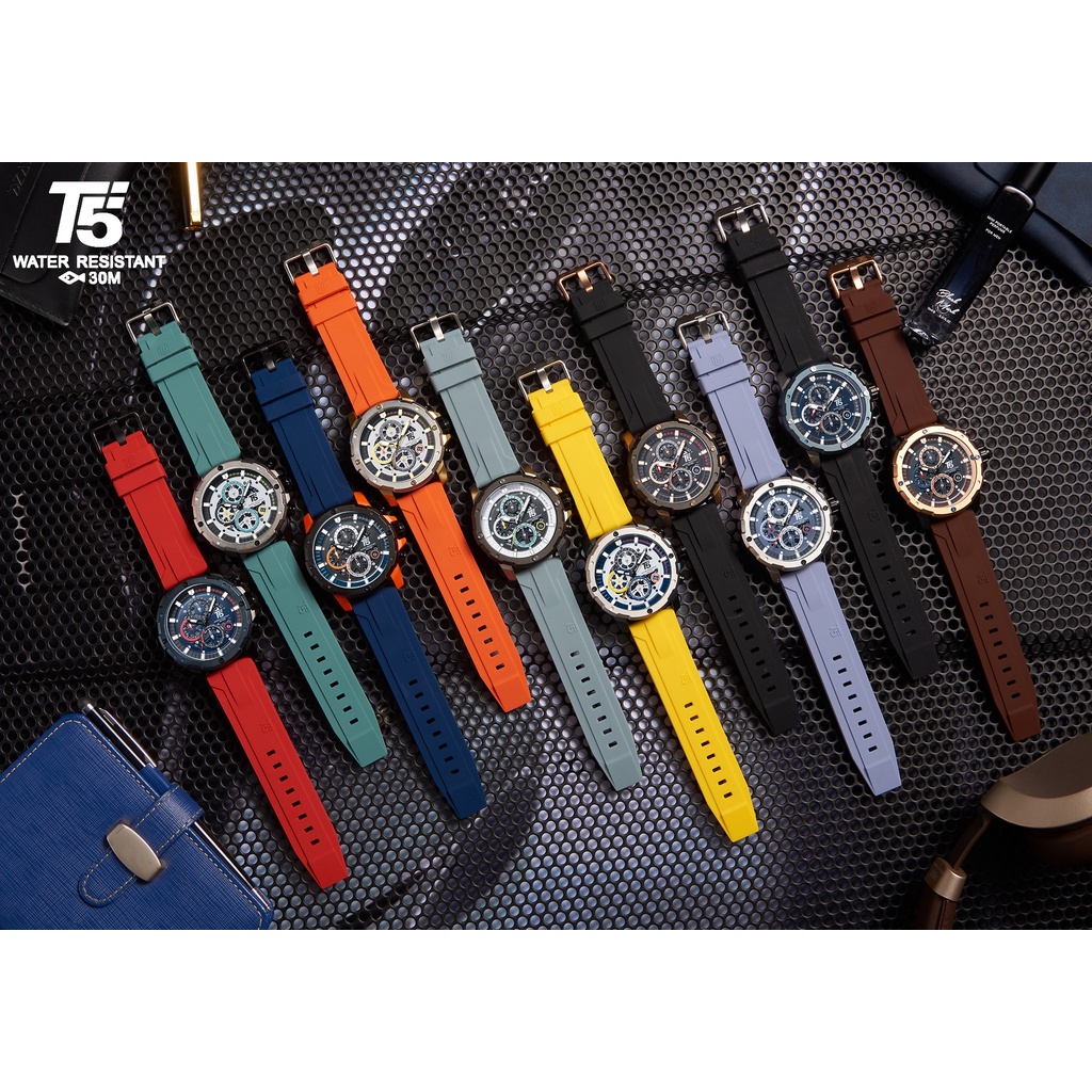 T5 Watch Original (Malaysia) TH3939G Silicon Strap Quartz Chronograph ...
