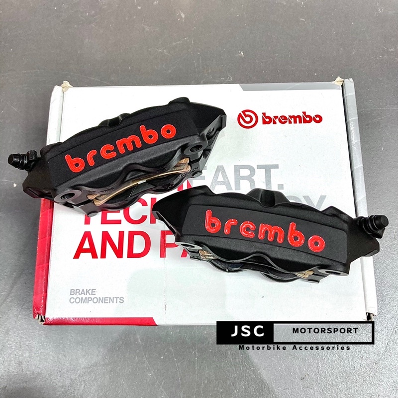 ORIGINAL BREMBO RACING M4 100MM RADIAL MONOBLOCK BRAKE CALIPER - BLACK EDITION (220988550 ...