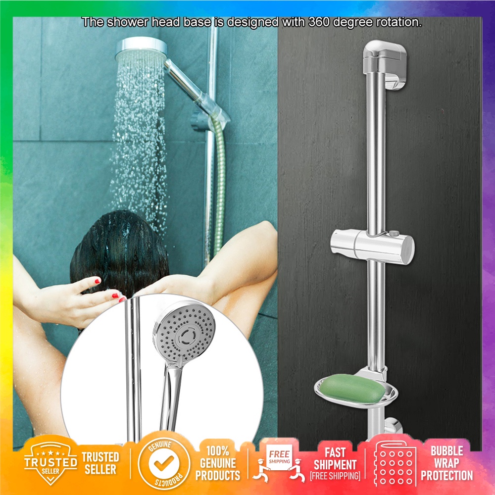【Malaysia Spot Sale】304 Stainless Steel Shower Slide Bar Wall Mounted ...