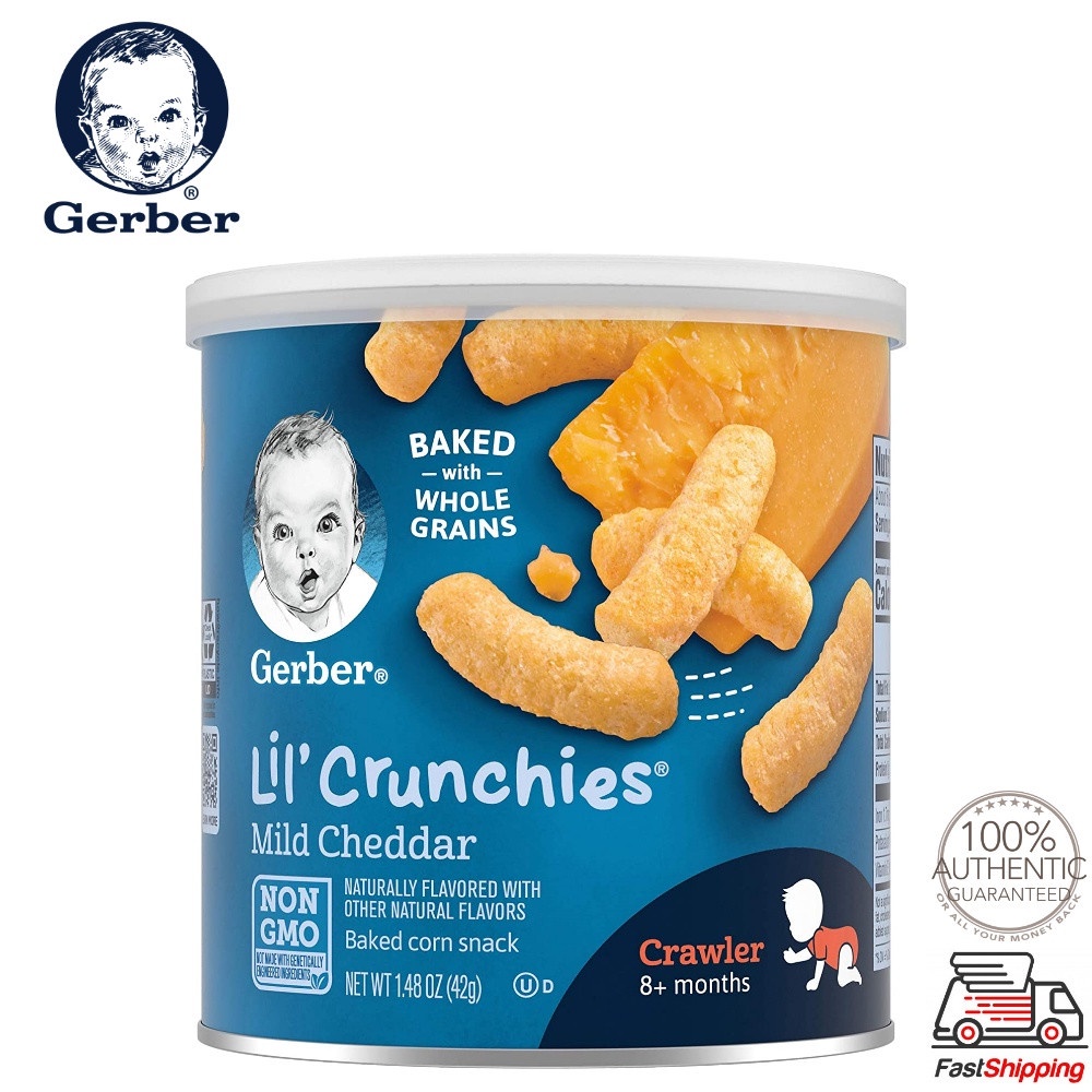 Gerber Baby Snacks Lil Crunchies Mild Cheddar 42g (Long Expiry ...