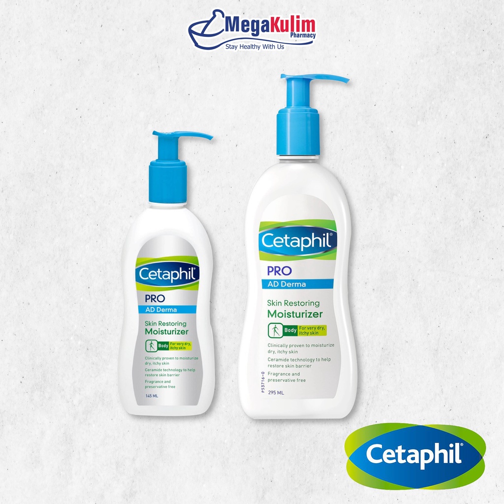 Cetaphil Pro AD Derma Skin Restoring Moisturizer (145mL / 295mL ...