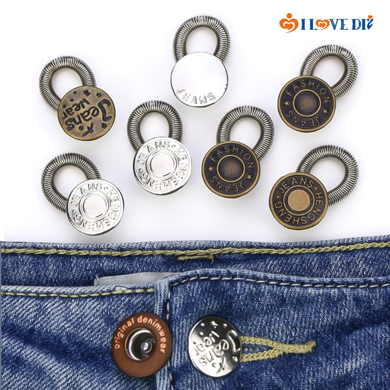 Multiple Styles Vintage Adjustable Metal Buttons/ Free Sewing Pants ...