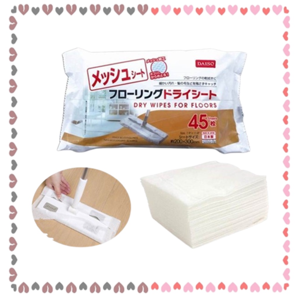 DAISO Floor Wipes Dry Tissue (45 Sheets) DRY TYPE | Shopee Malaysia