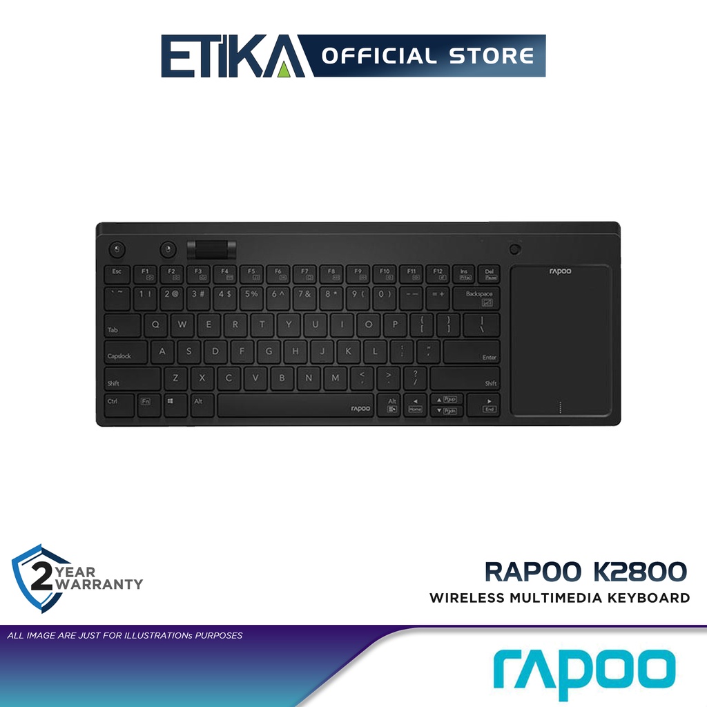 rapoo K2800 | Wireless Multimedia Keyboard with Integrated touchpad ...