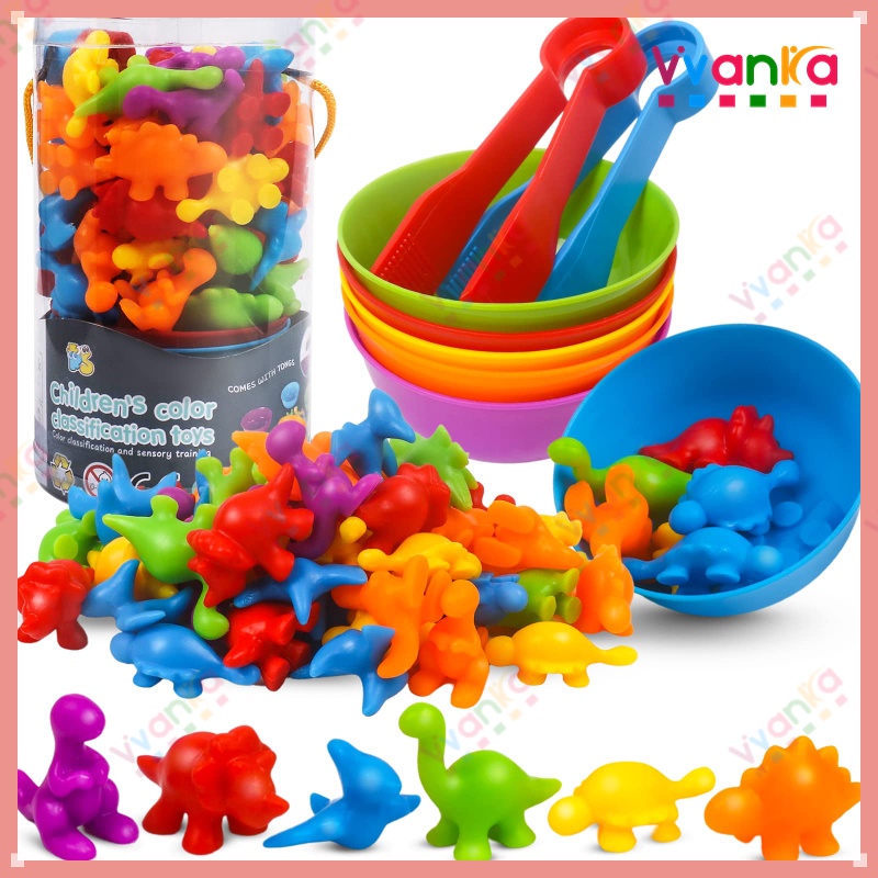 VVANKA [From KL] Montessori Rainbow Counting Kids Toy Soft Rubber ...