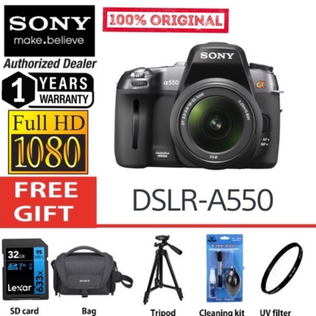 Sony A550 18-55mm kit lens original Exmor Cmos sensor full combo ...