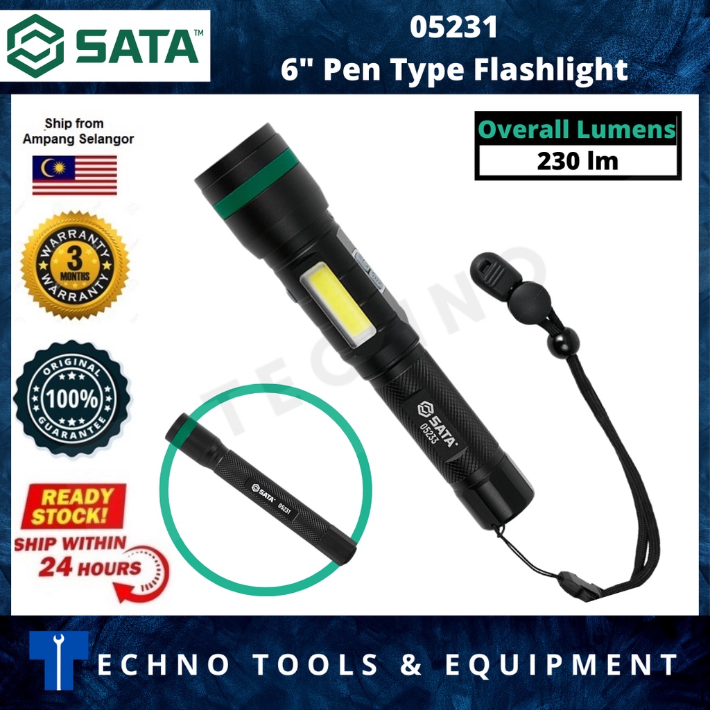 SATA 05231 Inspection Pen Torch Flashlight / SATA 05233 USB Chargeable ...
