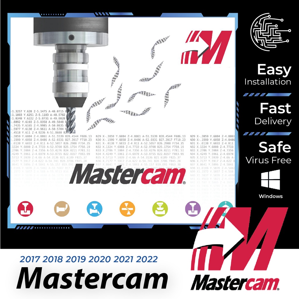 Mastercam 2022 / 2021 For Windows 10-64bit / Windows 11-64bit 100% WORKS + Video Tutorial ...