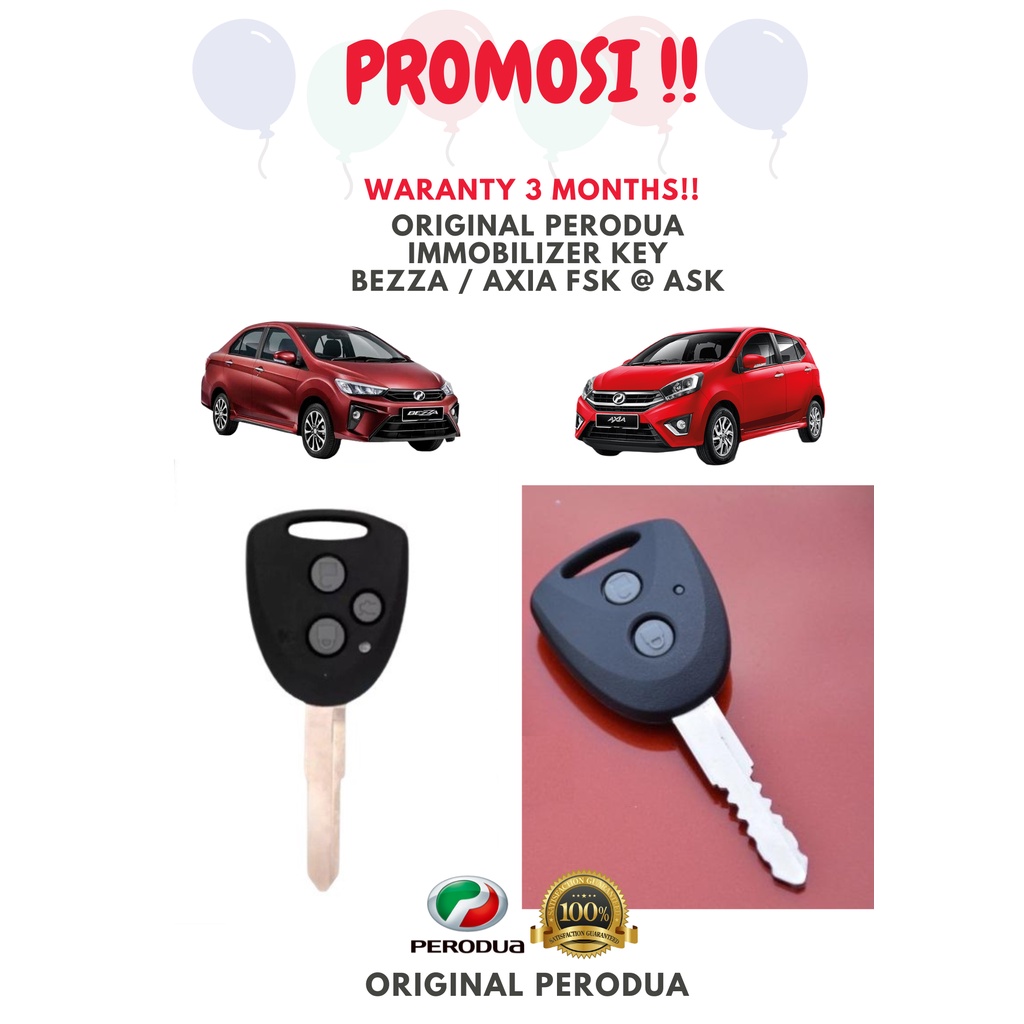 100% ORIGINAL PERODUA AXIA FSK & ASK REMOTE KEY | Shopee Malaysia