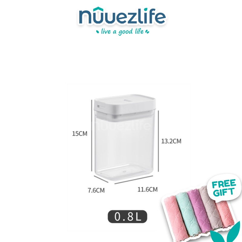 (Ready Stock) Airtight Food Storage Container Transparent Sealed Easy ...