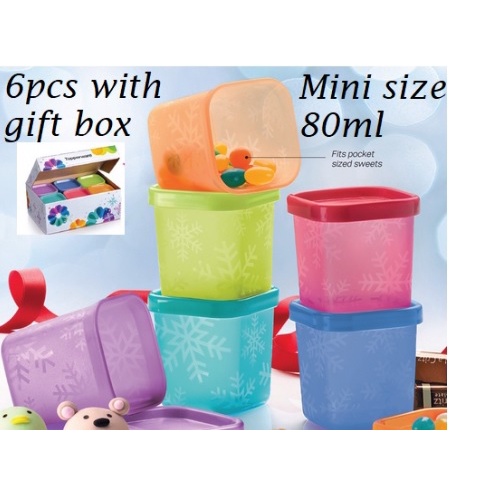 Tupperware Rainbow Cube Gift Set 80ml each (Ready stock2pcs/*6pcs/12pcs ...