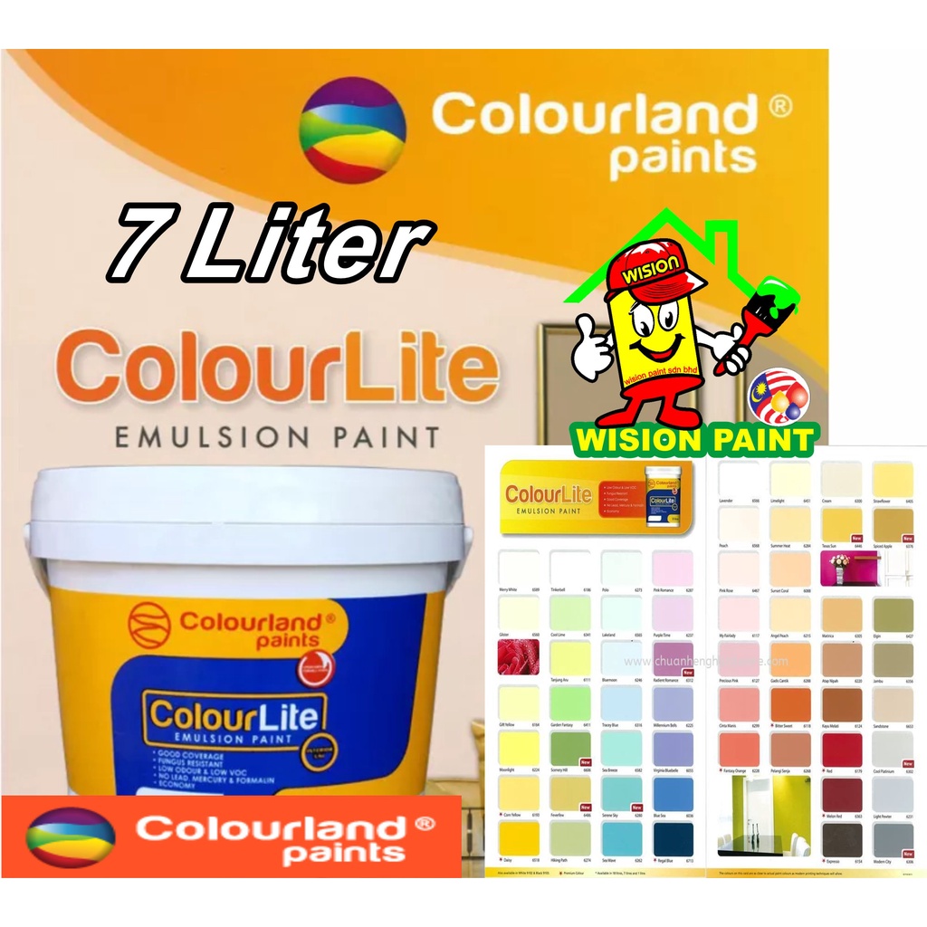 7L COLOURLAND ( COLOURLITE EMULSION PAINT ) FOR INTERIOR USE 7 LITRE ...