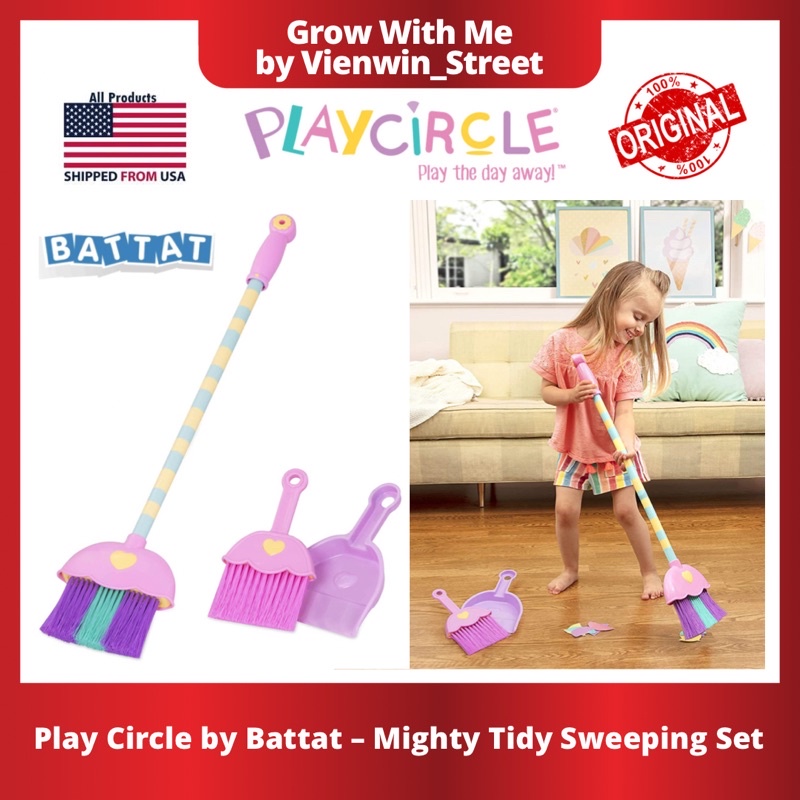 🔥Ready🔥Play Circle by Battat - Mighty Tidy Sweep Set Pretend Play House ...