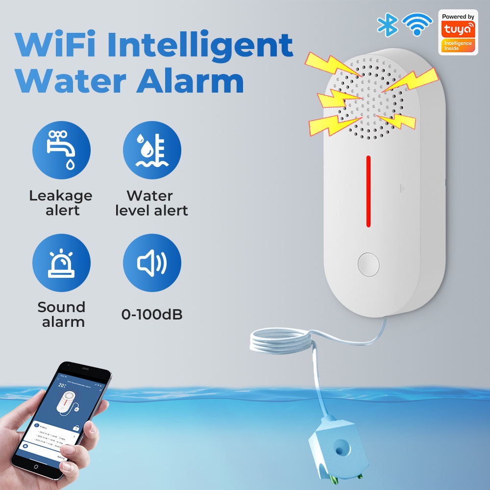 SMATRUL Tuya Smart Wifi Water Leakage Level Sensor Water Leakage Sensor ...