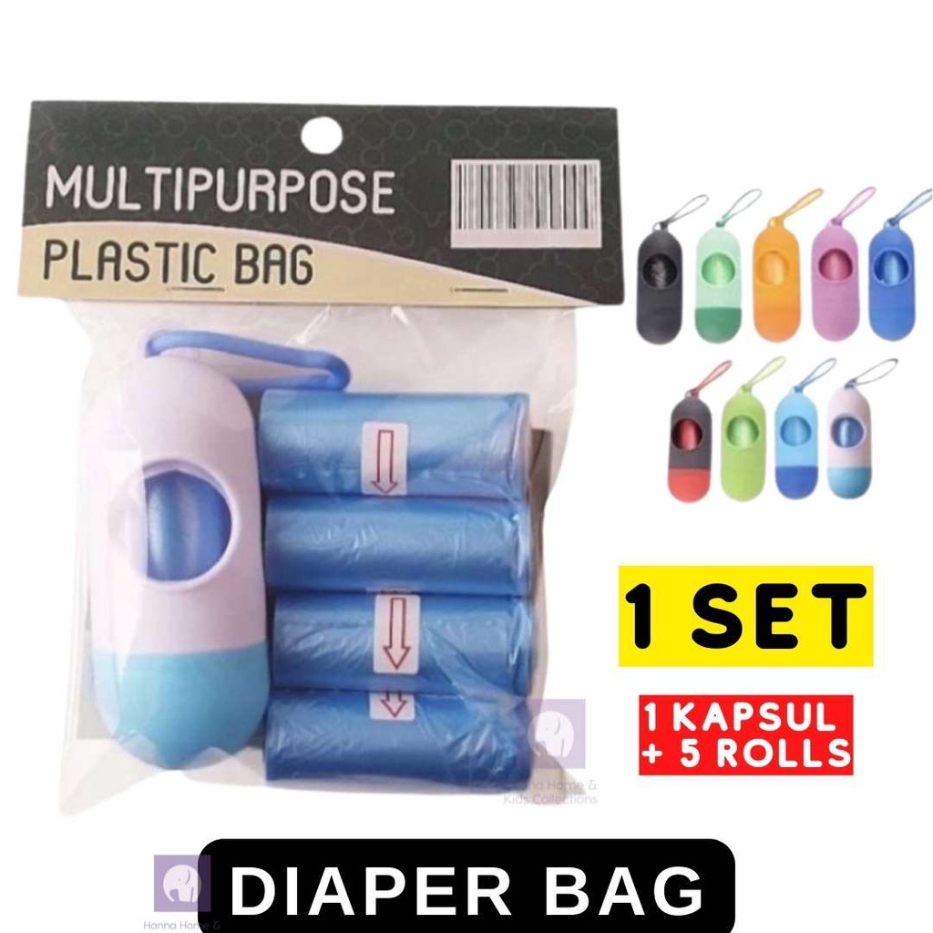1 Set Portable Diaper Bag Disposal Plastic Dispenser Mini Plastik ...