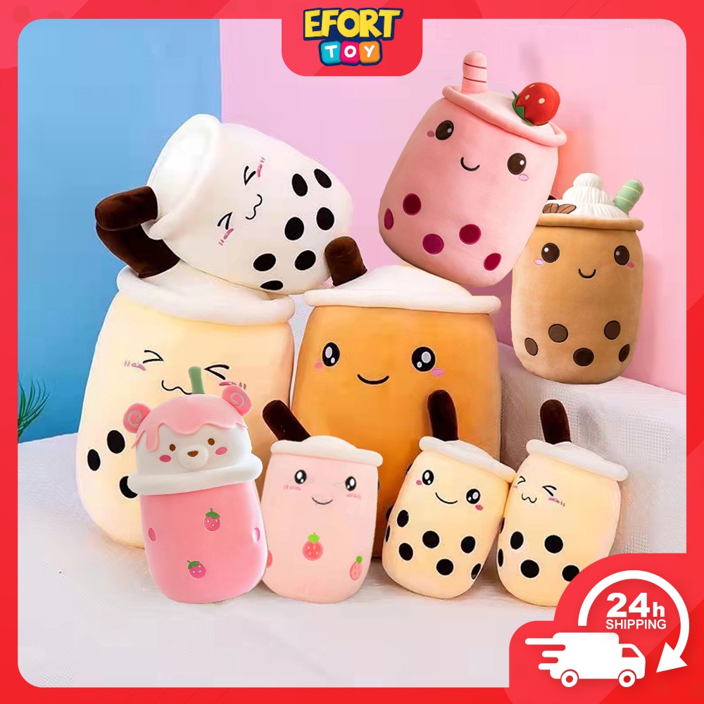 25CM-70CM tea cup plush toy milk tea soft doll Boba fruit tea cup ...